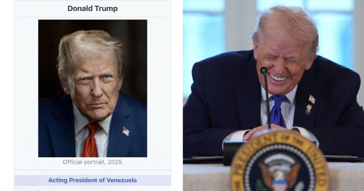 Trump calls himself ‘acting president of Venezuela’ in Wikipedia-style ...